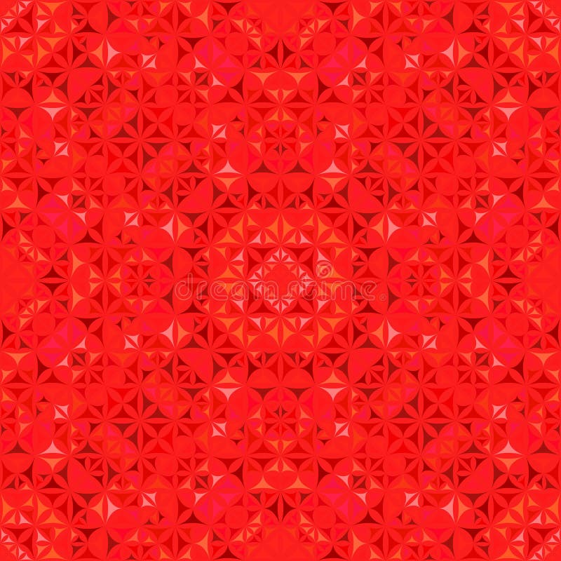 Red Abstract Repeating Curved Triangle Mosaic Kaleidoscope Pattern ...