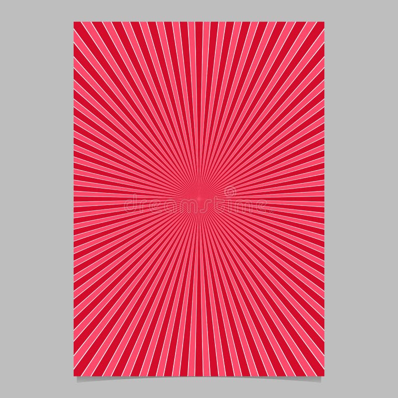Red Retro Sun Ray Background - Vector Graphic Design with Radial Rays ...