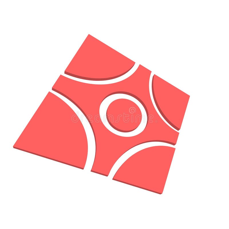 Red Abstract Road Map Symbol Design Stock Illustration - Illustration ...