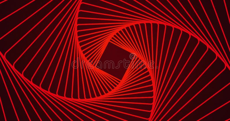 Red Abstract Rotating Geometry Line Art Stock Footage - Video of full ...