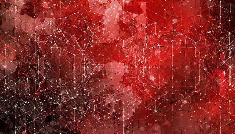 Red Abstract Sci-fi Future Background Stock Illustration - Illustration ...