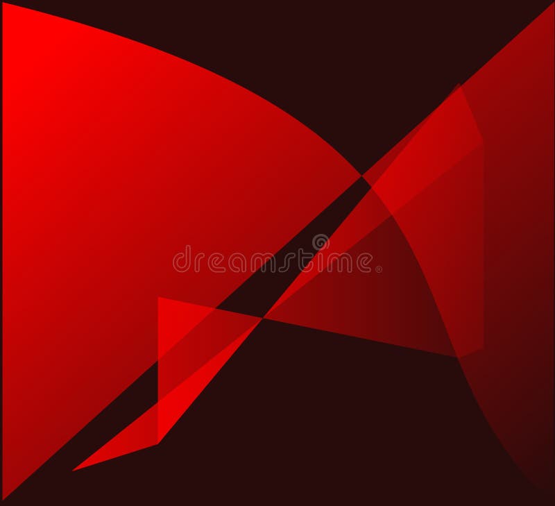 Red Abstract Shapes on the Black Background Stock Illustration ...