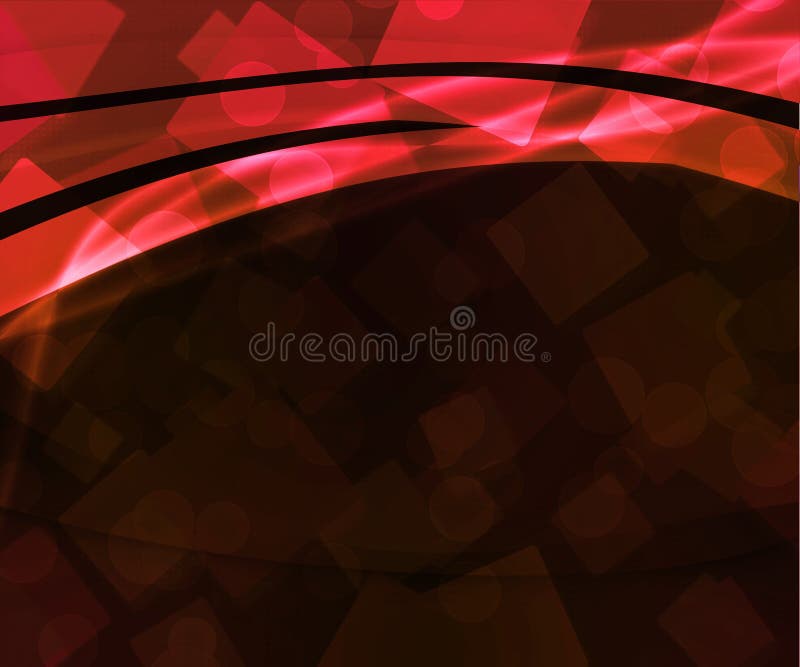 Red Abstract Tech Background Stock Illustration - Illustration of flow ...