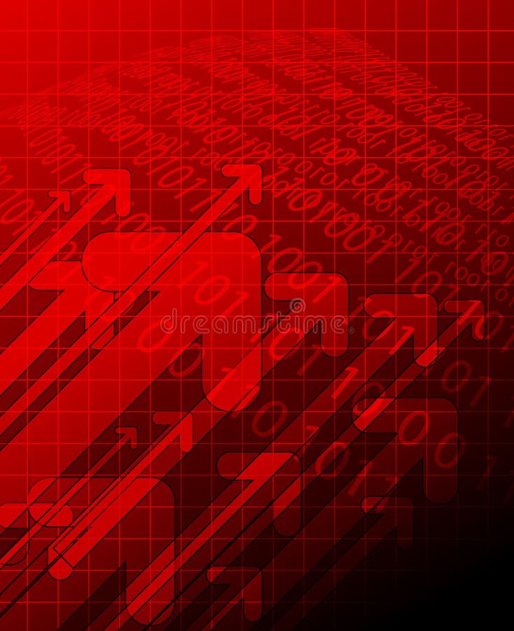 Red Abstract Technical Background Stock Vector - Illustration of ...