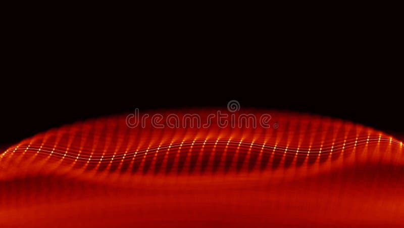 Red Abstract Technology Background. Music Abstract Wave. Stock ...