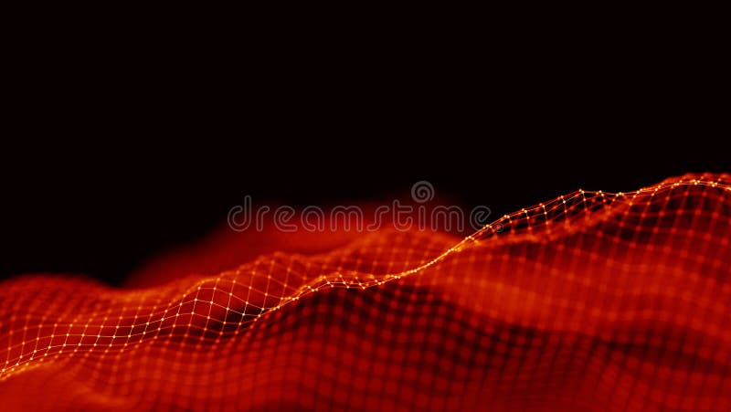 Red Abstract Technology Background. Music Abstract Wave. Stock ...