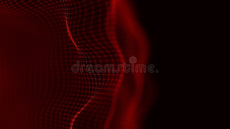 Red Abstract Technology Background. Music Abstract Wave. Stock ...