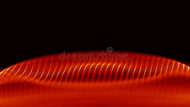 Red Abstract Technology Background. Music Abstract Wave. Stock ...