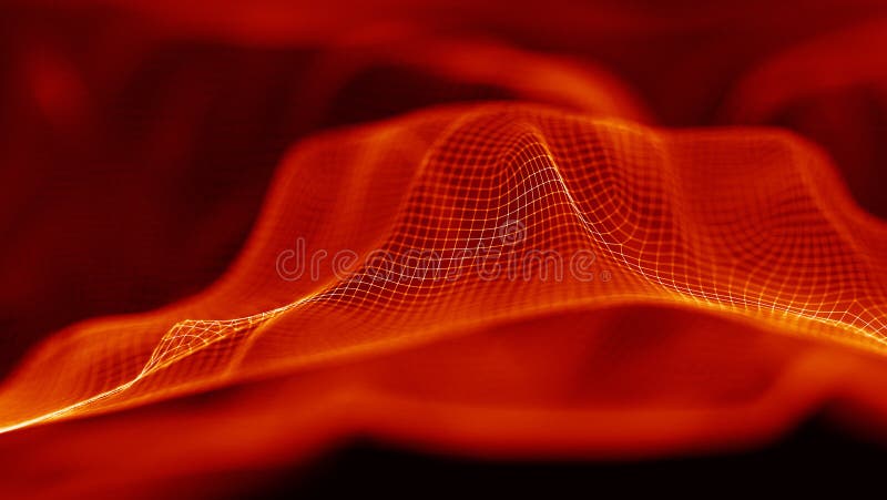 Red Abstract Technology Background. Music Abstract Wave. Stock ...