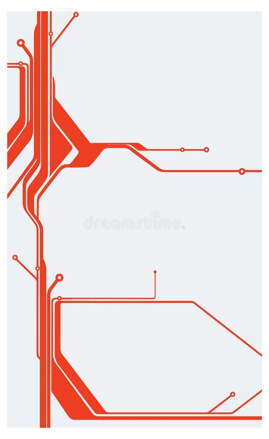 Red Abstract Technology Circuit Board Stock Vector - Illustration of ...