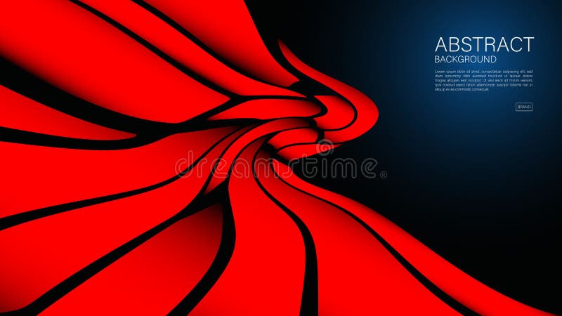 Red Abstract Wave Background, Wave Vector, Geometric Vector, Minimal ...