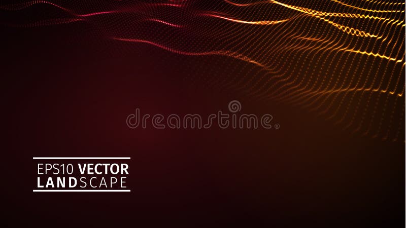 Red Abstract Wave. Technology Background. EPS 10 Stock Vector ...