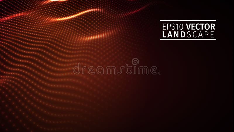 Red Abstract Wave. Technology Background. EPS 10 Stock Vector ...