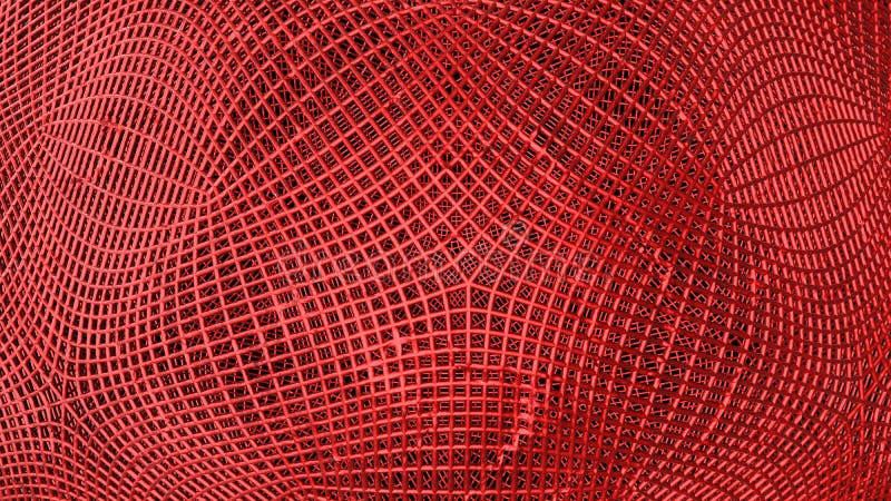 Red Abstract Wireframe Futuristic Background, 3d Render Stock ...