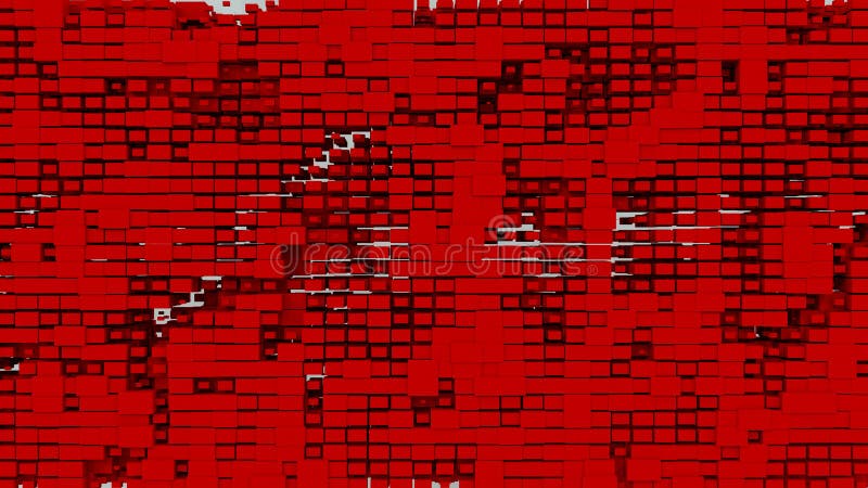 Red Abstraction with Lots of Cubic Elements of Different Sizes. Red ...