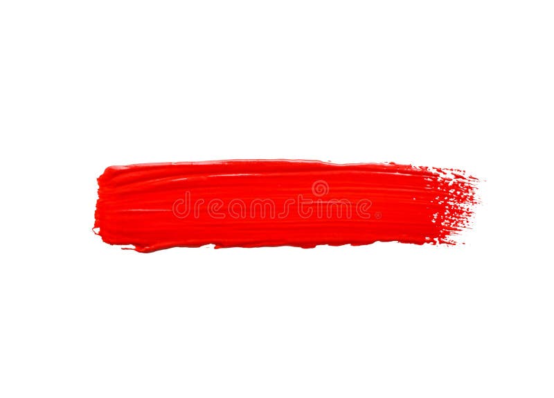 Red acrylic brush stoke stock image. Image of draw, creative - 345270979