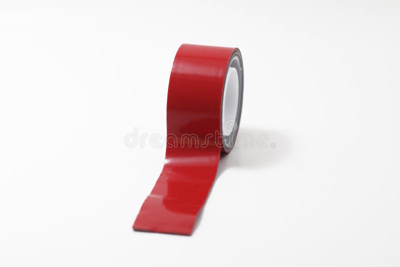 Red adhesive tape stock photo. Image of roll, tape, equipment - 44807320
