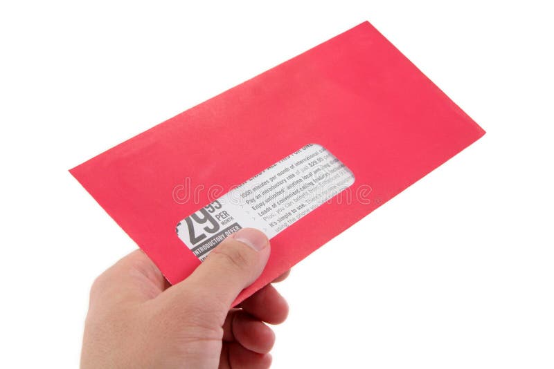 Red advertising envelope stock image. Image of junk, business - 775367