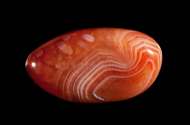 Red agate stock image. Image of tumbled, gemstone, isolated - 11180533
