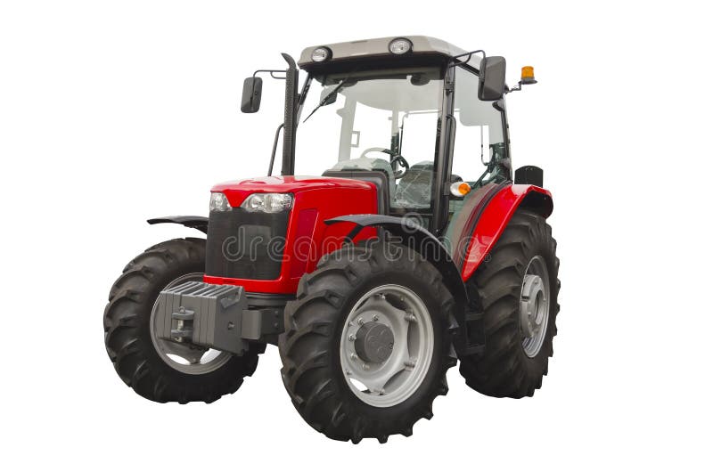 Powerful Agricultural Tractor Stock Image - Image of cabin, background ...