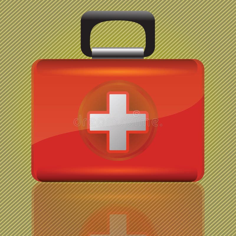 Red aid box stock vector. Illustration of indoors, safety - 34593898