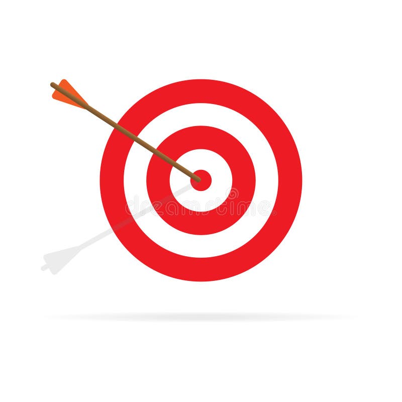 Red Aim ,arrow Icon. Vector Flat Illustration Stock Vector ...