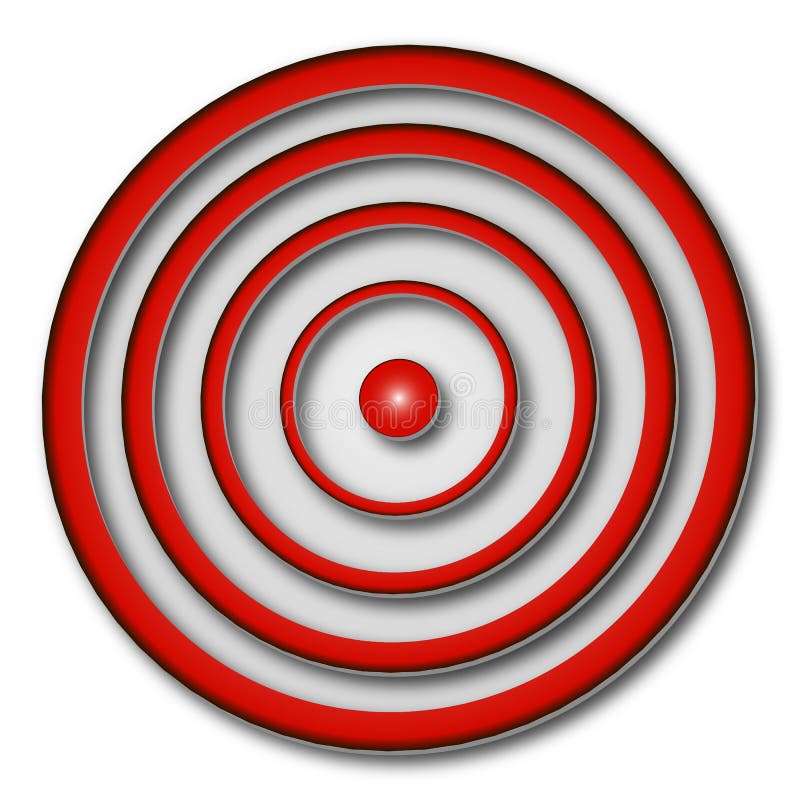 Red aim stock vector. Illustration of individual, achievement - 61129632