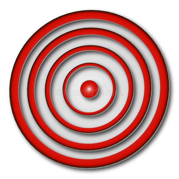 Red aim stock vector. Illustration of individual, achievement - 61129632