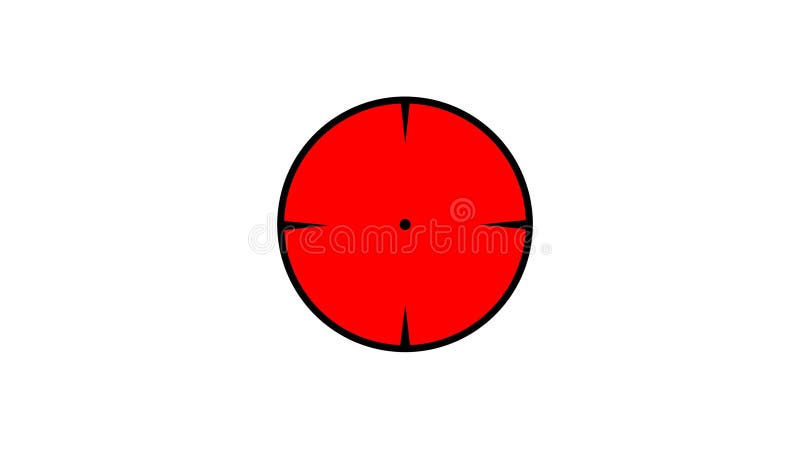 Red Aim with thin spikes stock illustration. Illustration of marking ...