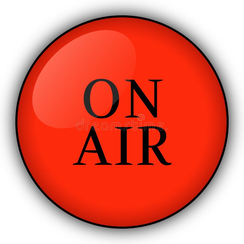 Red on air button stock illustration. Illustration of home - 6671295