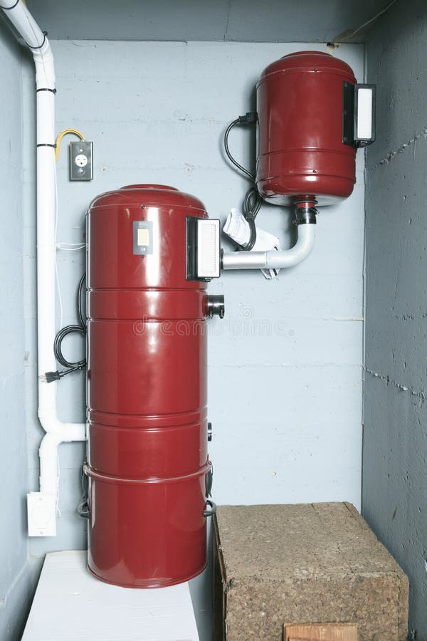 An Red Air Cleaner System at Home Stock Image - Image of gauge, tube ...