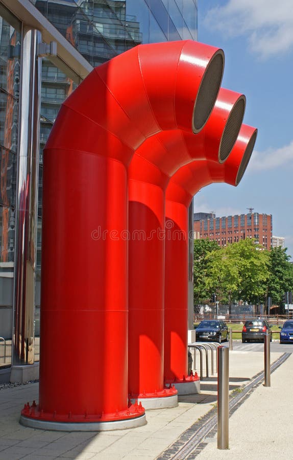 Red Air Vents stock photo. Image of design, building, vents - 9728788