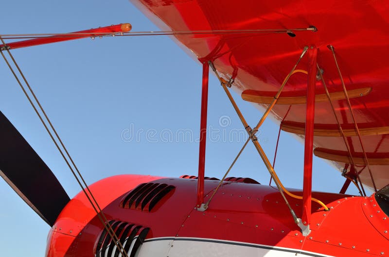 Red aircraft plane stock photo. Image of metal, holiday - 36472982