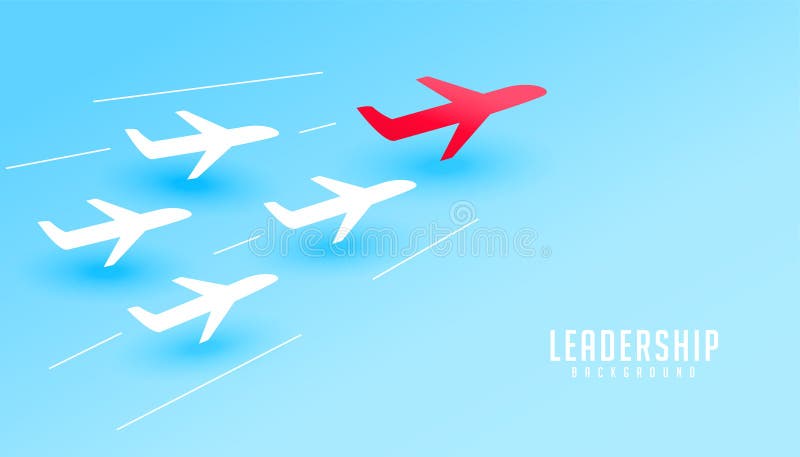 Red Airplane As Leader Towards Building a Strong Team Concept Stock ...