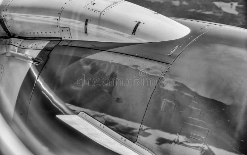 Red Airplane Engine during Flight Stock Image - Image of vehicle ...