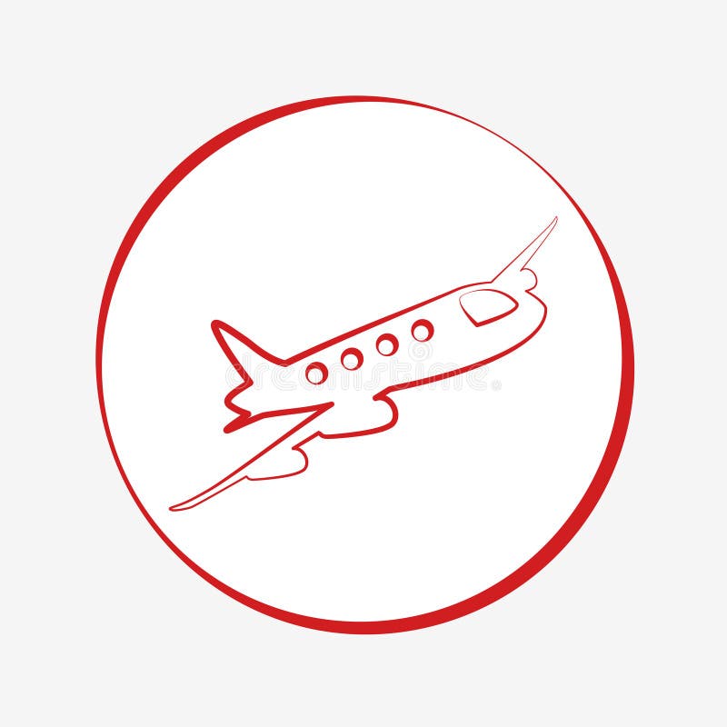Red Airplane Icon