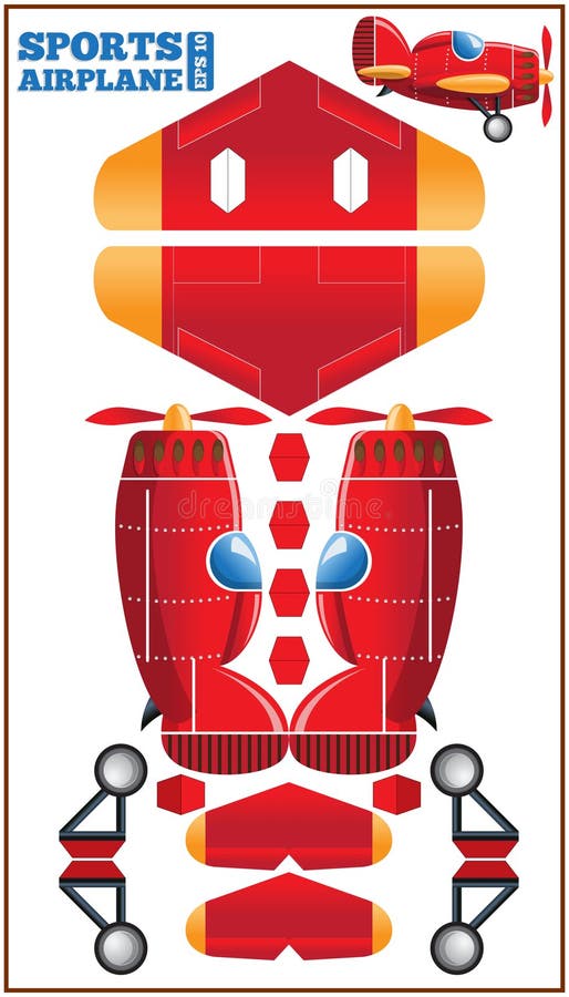 Red airplane. stock vector. Illustration of wings, silhouette - 272296458