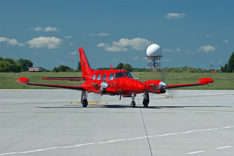 Red Airplane stock photo. Image of sunlight, airport - 56262260