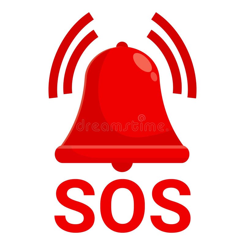 Red Alarm Bell Ringing Making Sos Sound for Emergency Stock Vector ...