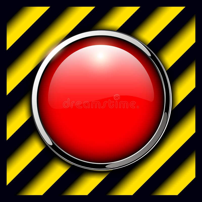 Alarm button stock vector. Illustration of glossy, button - 22722083