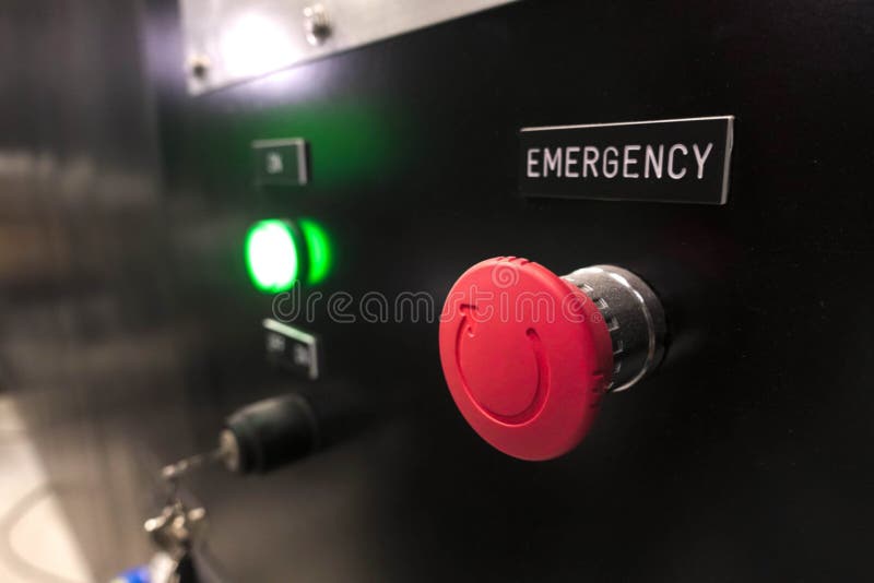 Red Alarm Button on the Black Wall Stock Photo - Image of signal ...