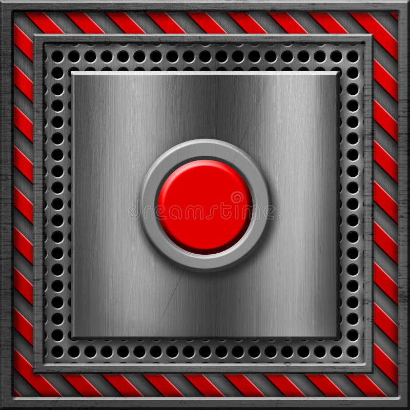 Red alarm button stock illustration. Illustration of scratch - 65730444