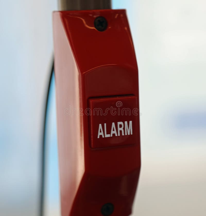 Red Alarm Button To Press during Emergency Situations Stock Image ...