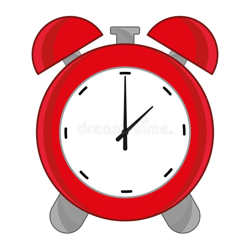 Red alarm clock icon stock vector. Illustration of bell - 192499767