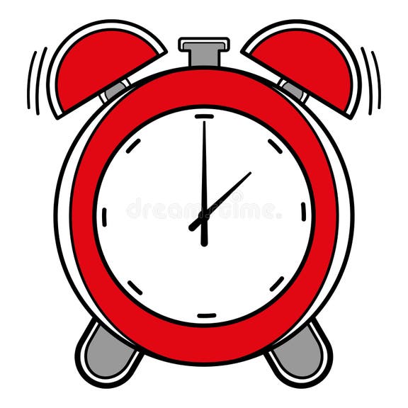 Red alarm clock icon stock vector. Illustration of sign - 192824645