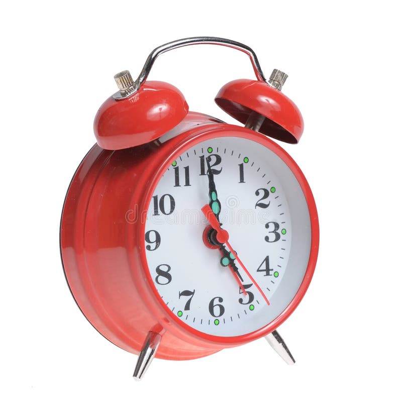 Red alarm clock stock photo. Image of copy, ringing, ring - 15323732