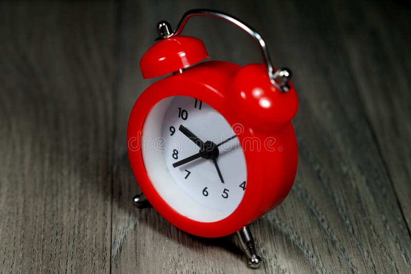 Red alarm clock stock image. Image of hurry, leisure - 57429997
