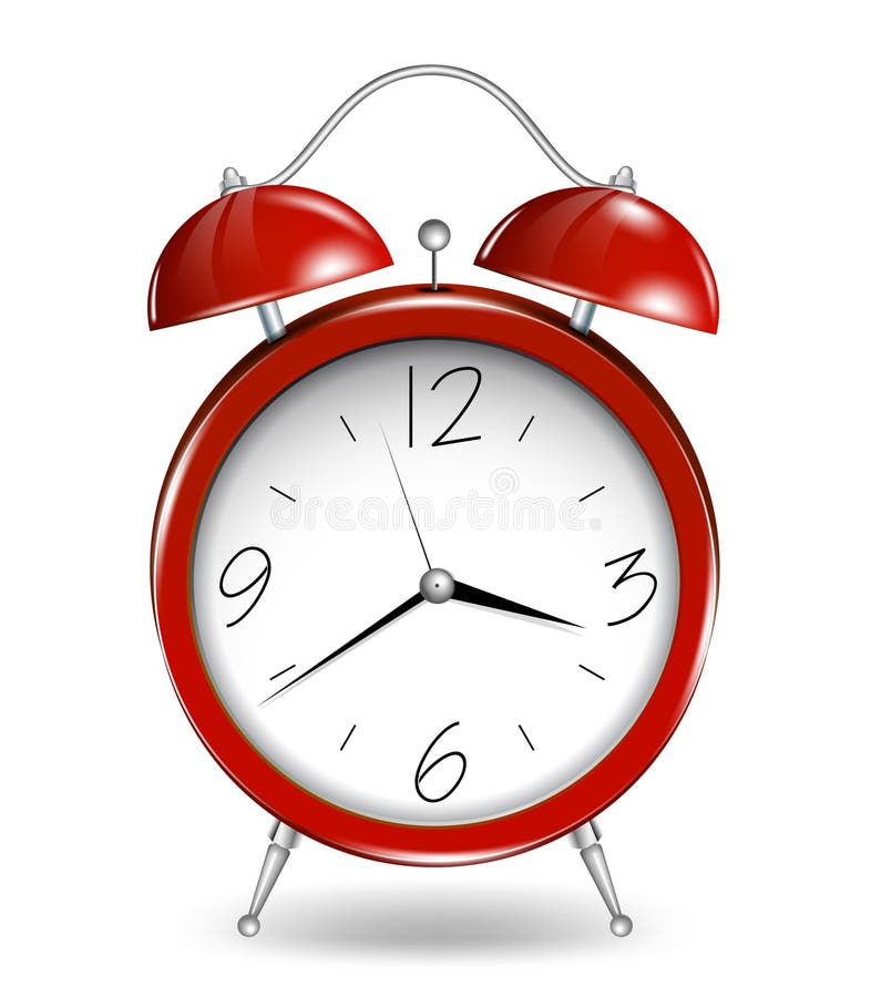 Red alarm clock. Vector stock vector. Illustration of countdown - 41114007