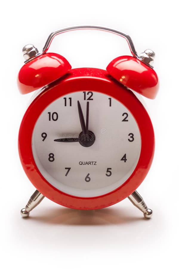 Red alarm clock stock image. Image of reflection, timer - 59275487