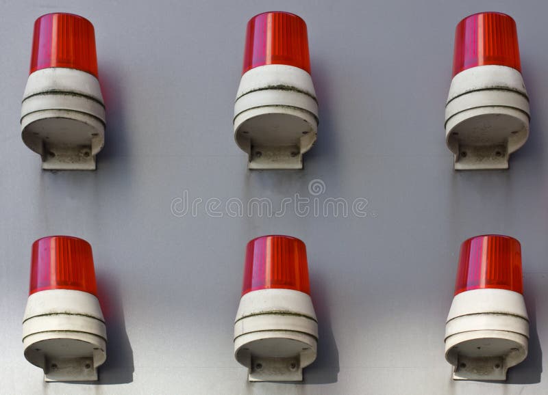 Red Alarm Devices stock image. Image of warning, collection - 106973811